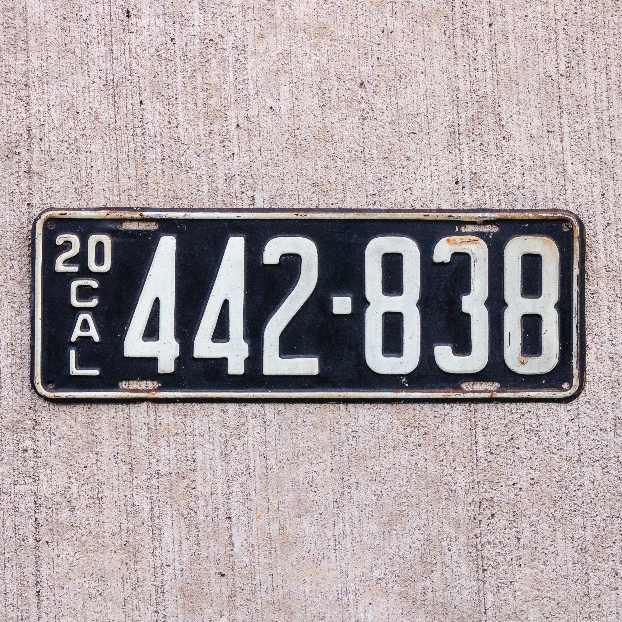 1920 California License Plate Vintage Garage Wall Decor Model T Year ...