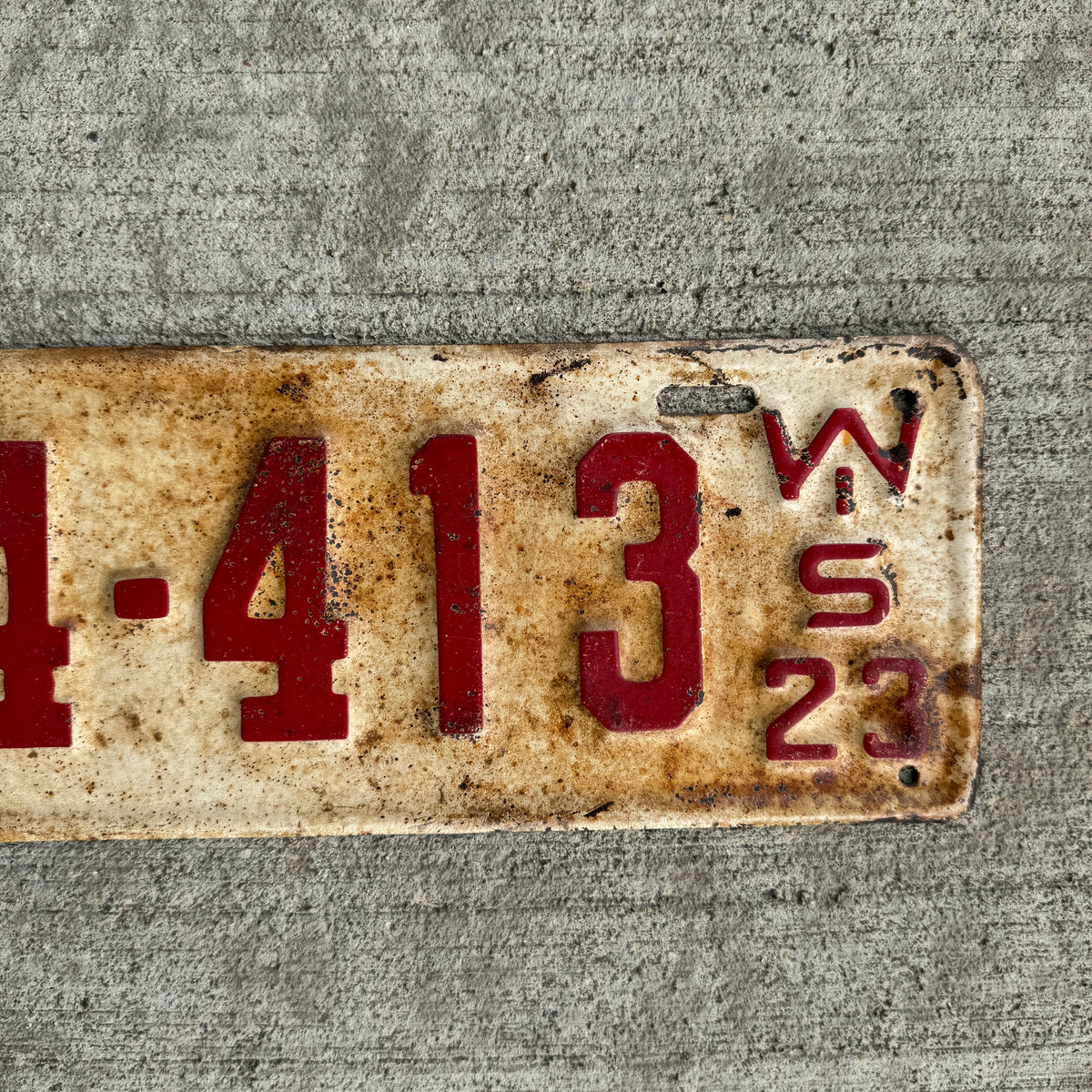 1923 Wisconsin License Plate Vintage Rustic White Wall Decor – Eagle's ...
