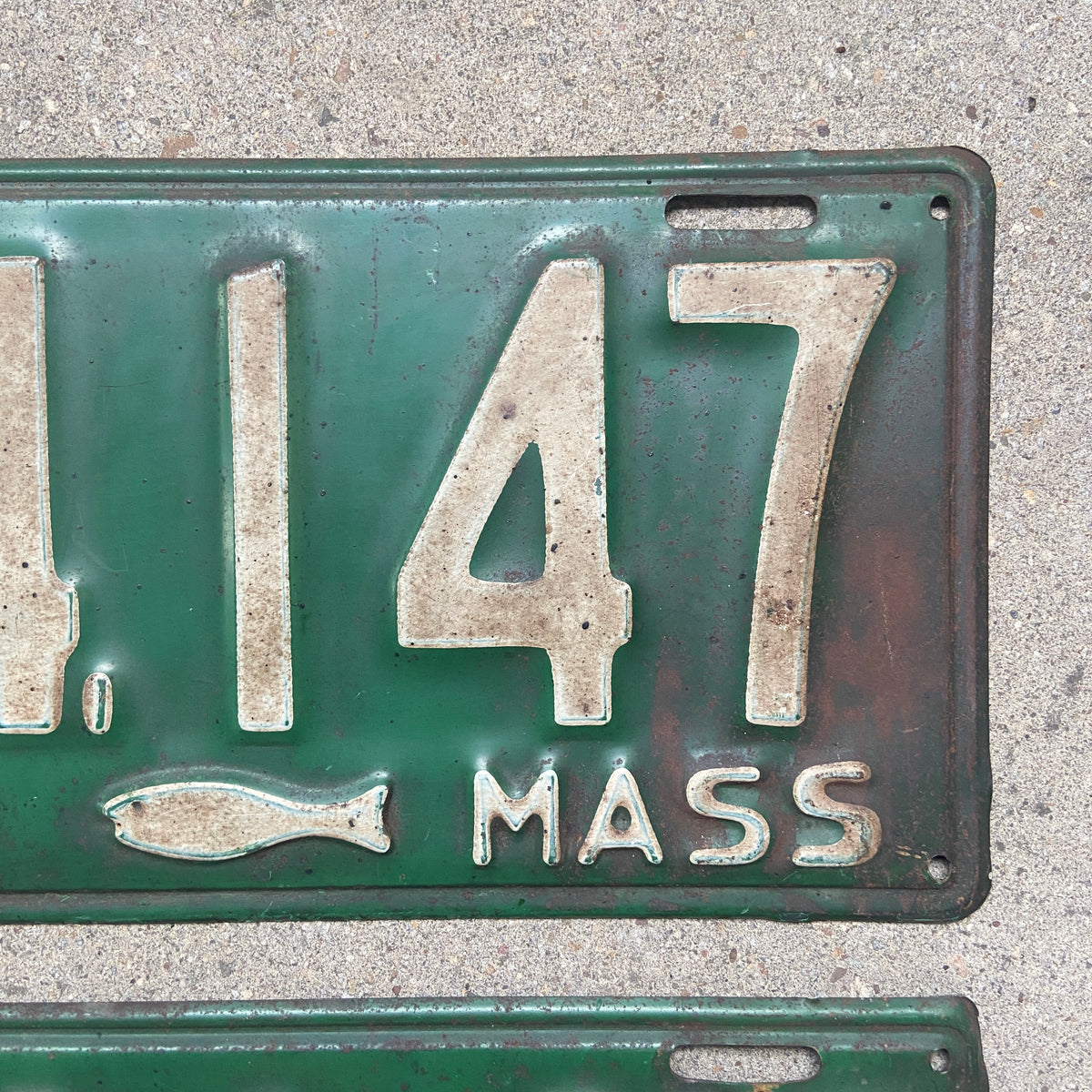1928 Massachusetts License Plate Pair Cod Fish Garage Decor – Eagle's ...