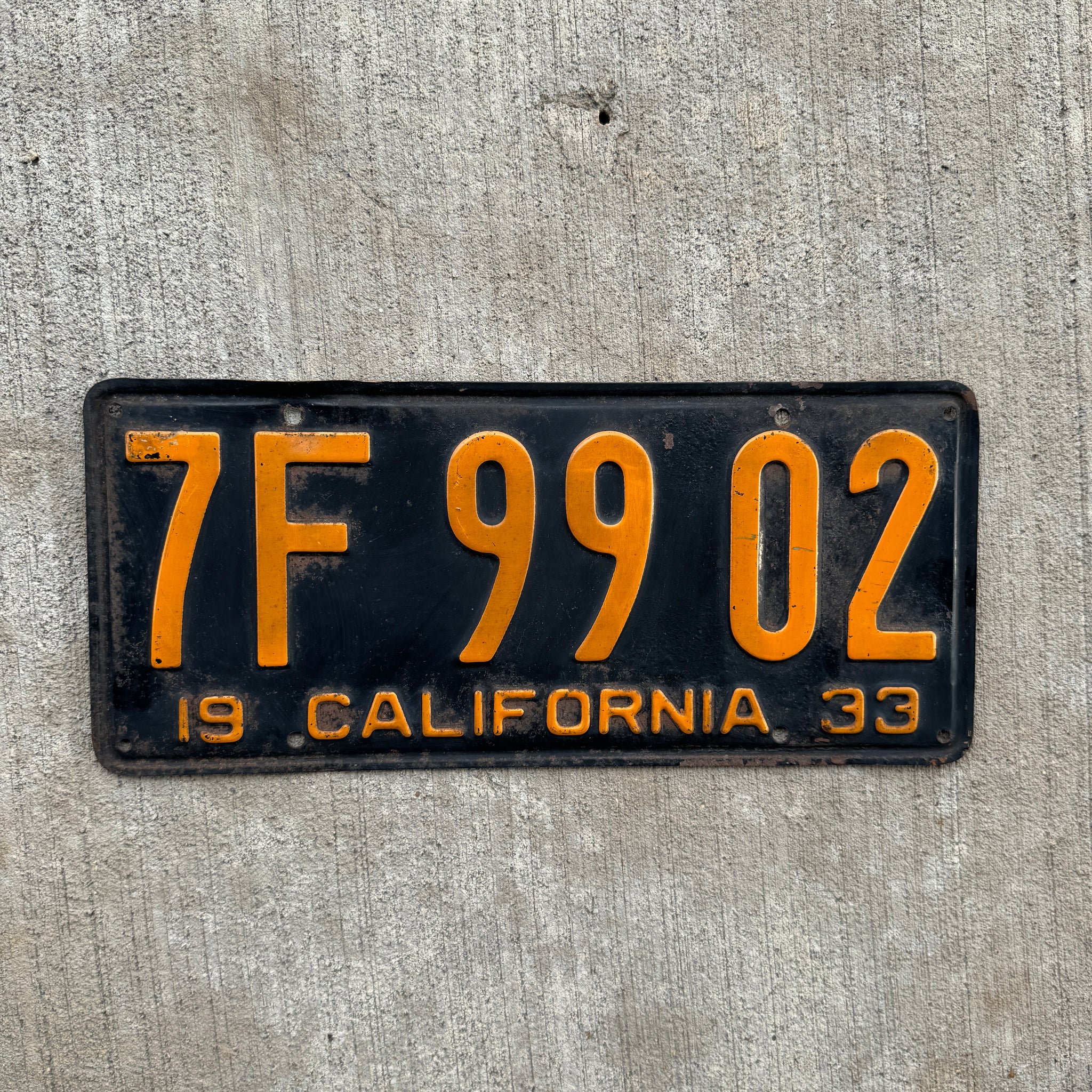 1933 California License Plate Vintage Black Garage Wall Decor – Eagle's ...