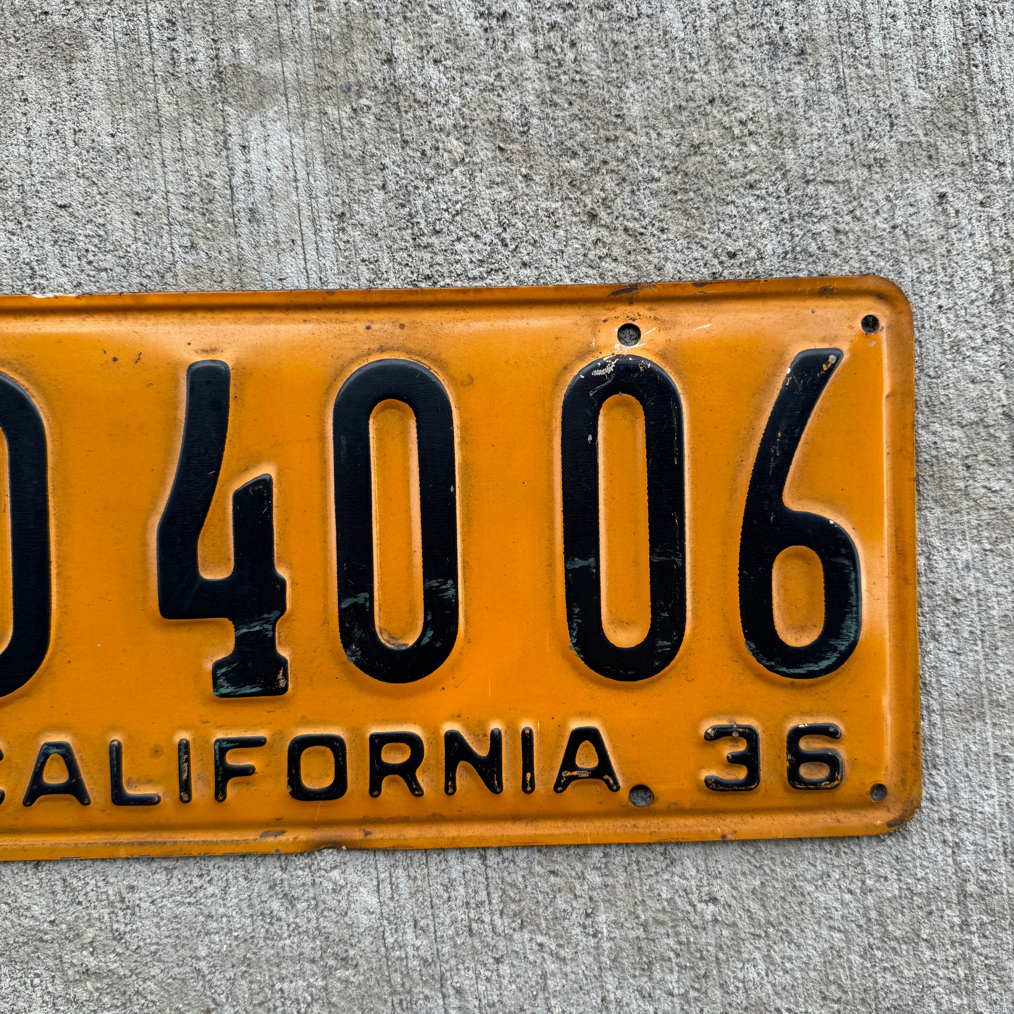 1936 California License Plate Vintage Yellow Garage Wall Decor – Eagle ...