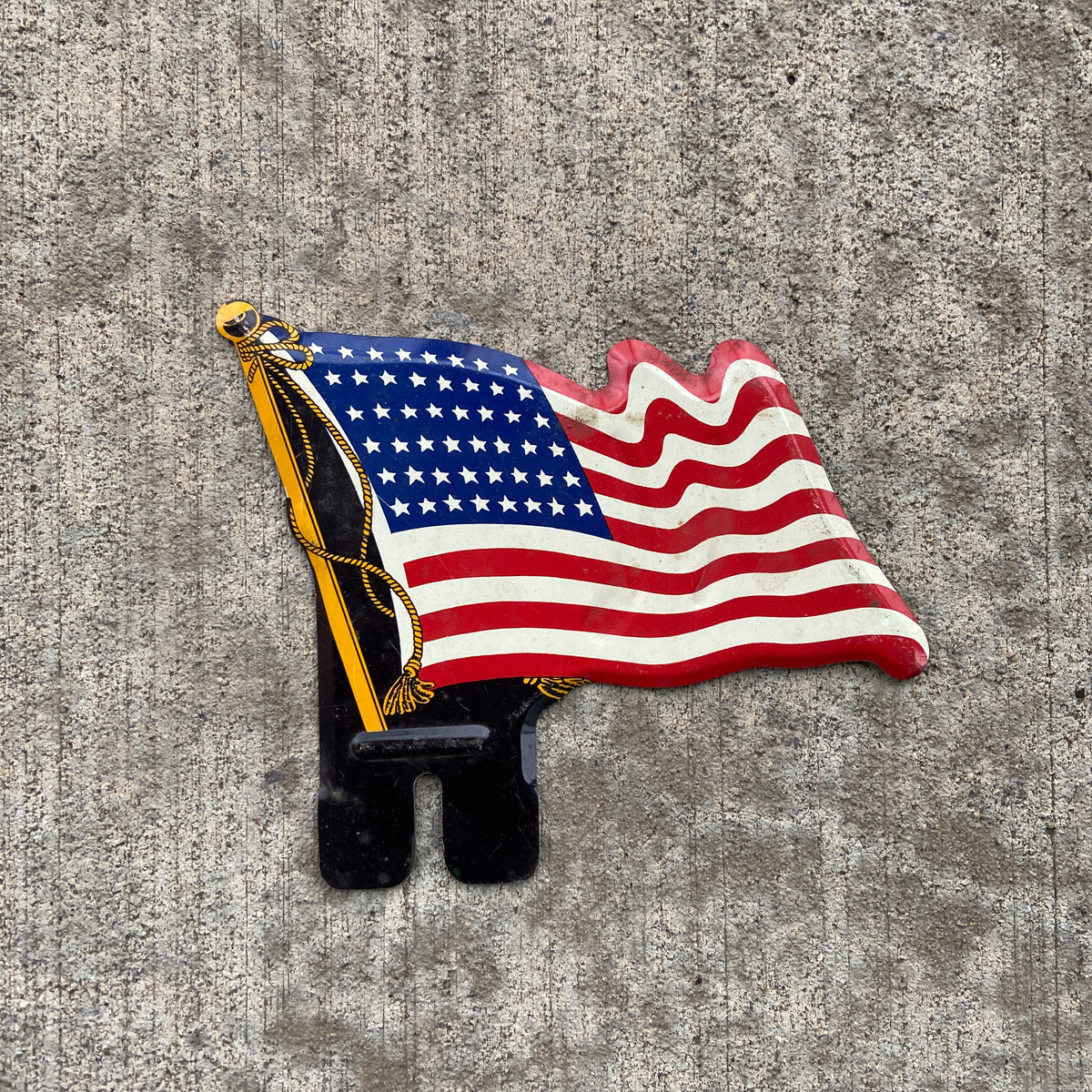 1940s Era American Flag License Plate Topper USA Americana – Eagle's ...