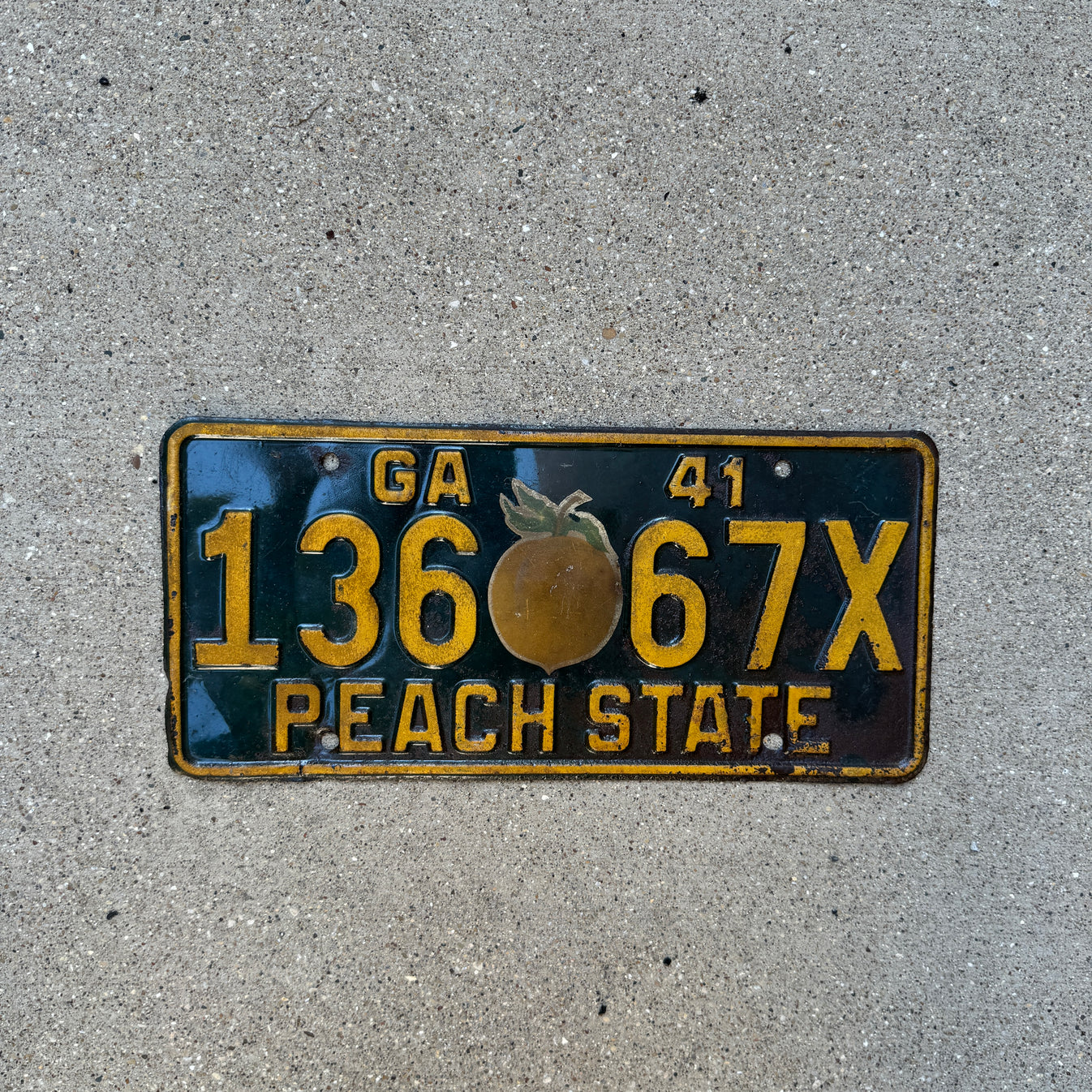 1941 Georgia License Plate Original Peach Decal – Eagle's Eye Finds