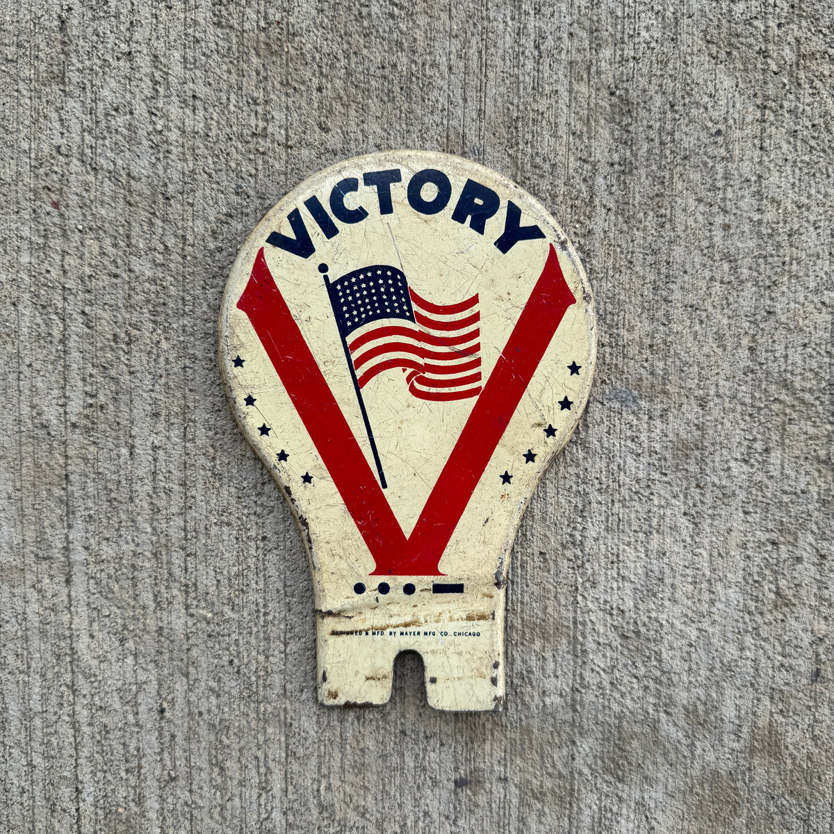 1950 Era V Victory License Plate Topper | Vintage Patriotic Decor ...