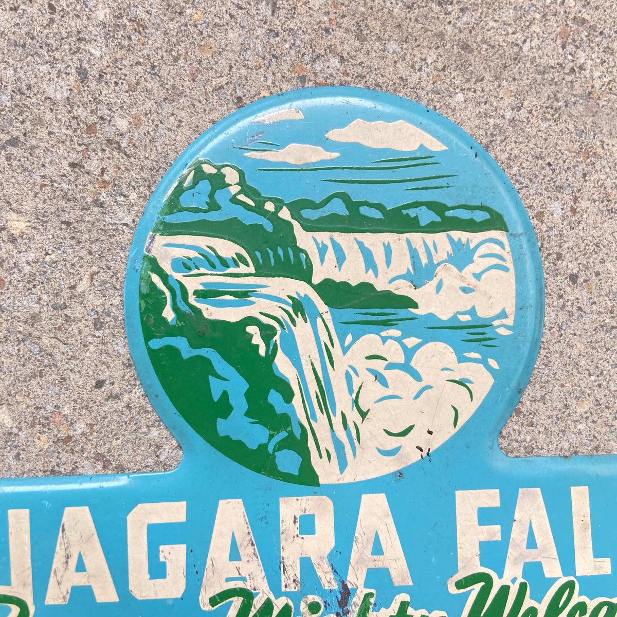 1950s Niagara Falls New York License Plate Topper Roars a Mighty Welco ...