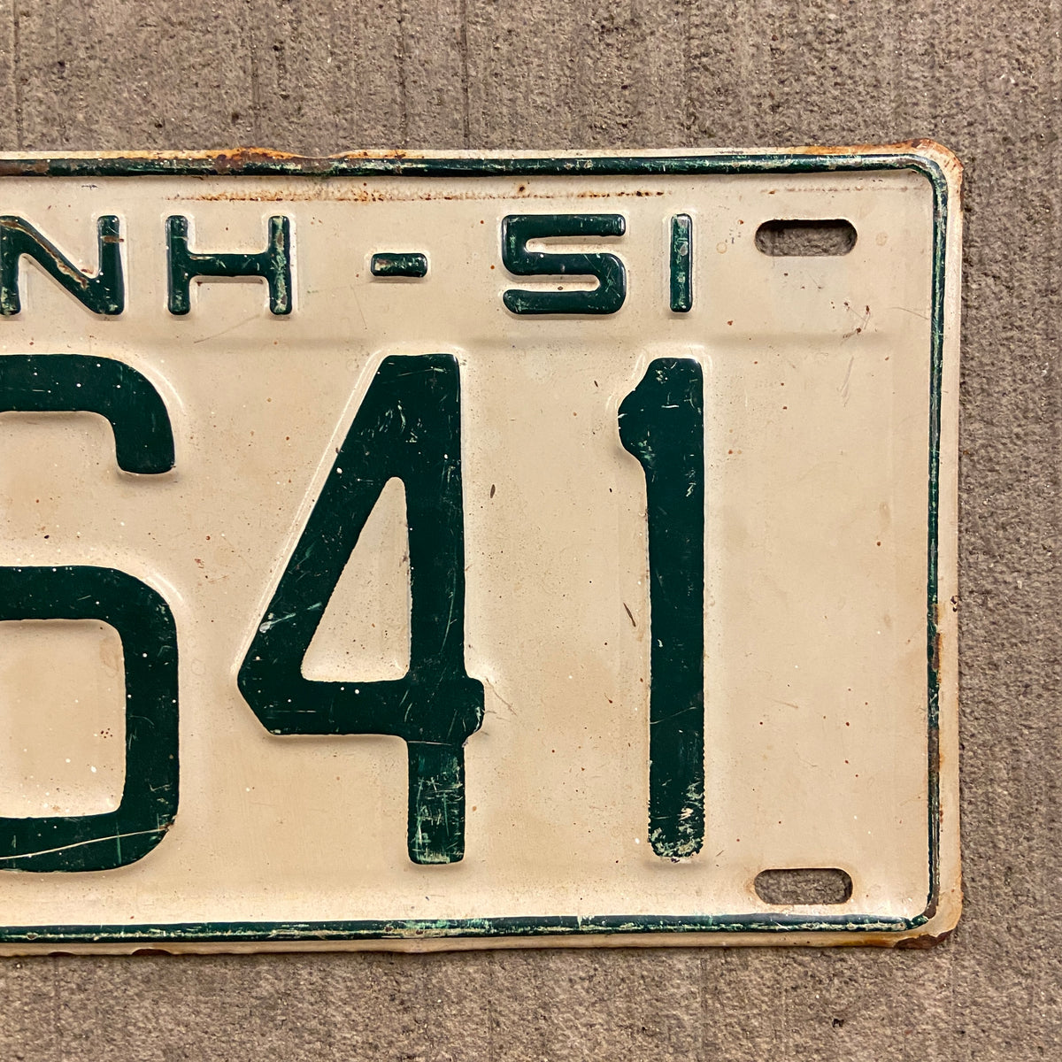1951 New Hampshire License Plate Low Number Three 3 Digit 641 Garage D ...