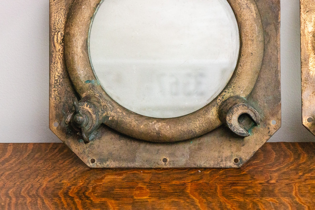 Pair of Brass Portholes Antique Nautical Wall Decor – Eagle's Eye Finds