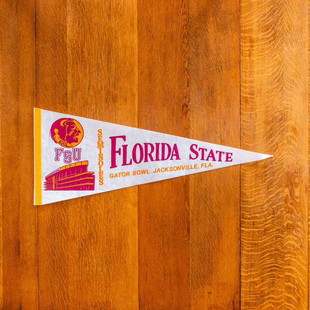 Florida State Seminoles Felt Pennant | Vintage White 1985 Gator Bowl W ...