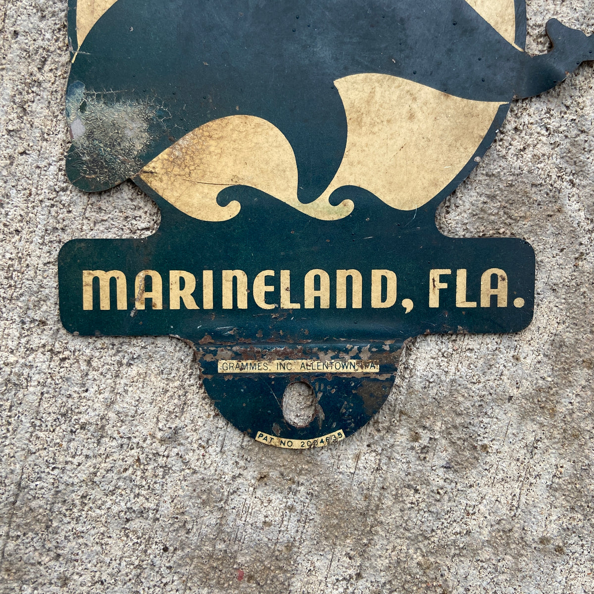 1960s Marineland Florida License Plate Topper Dolphin – Eagle's Eye Finds