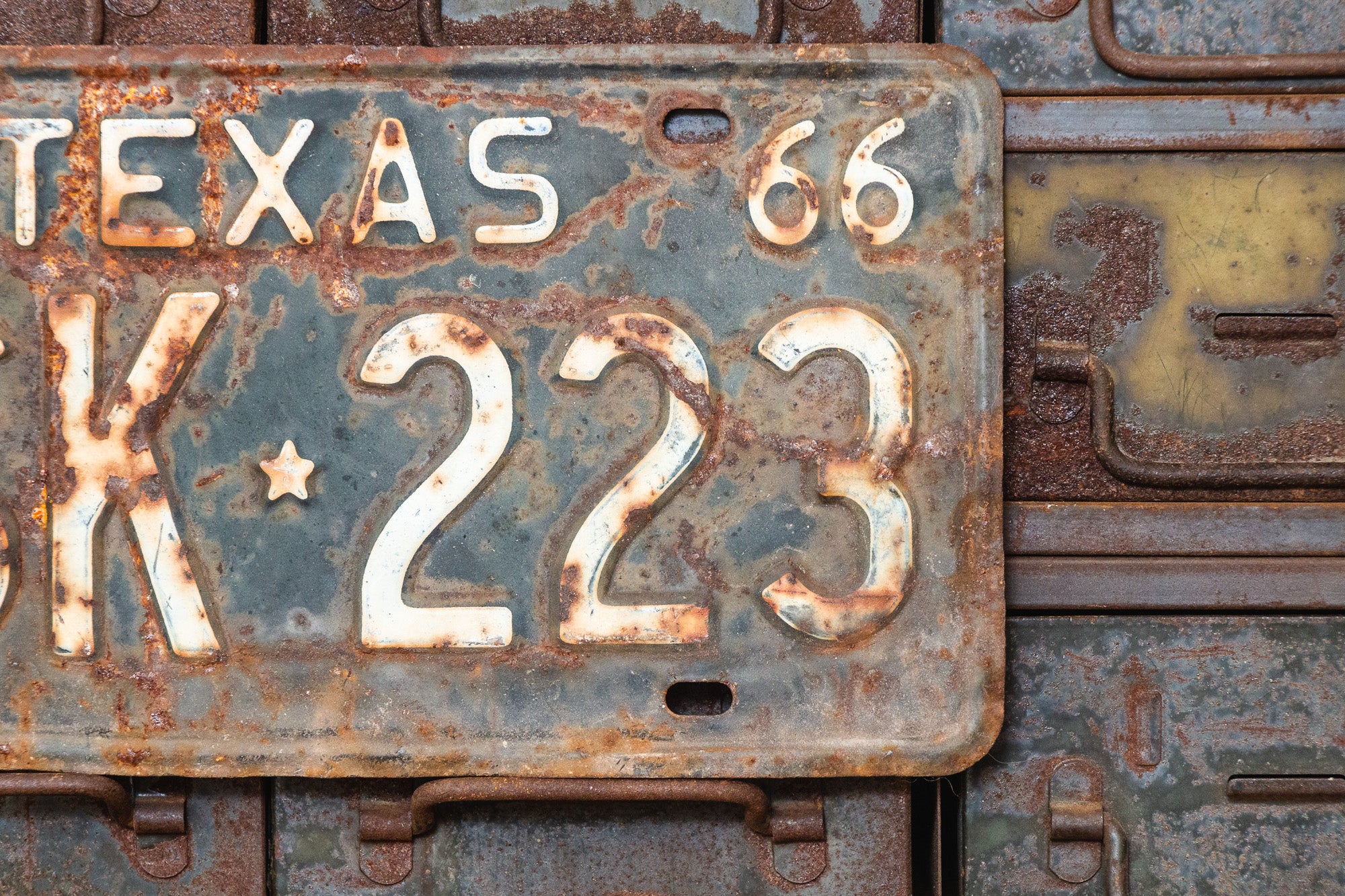 1966 Texas License Plate Vintage Black and White Wall Decor – Eagle's ...