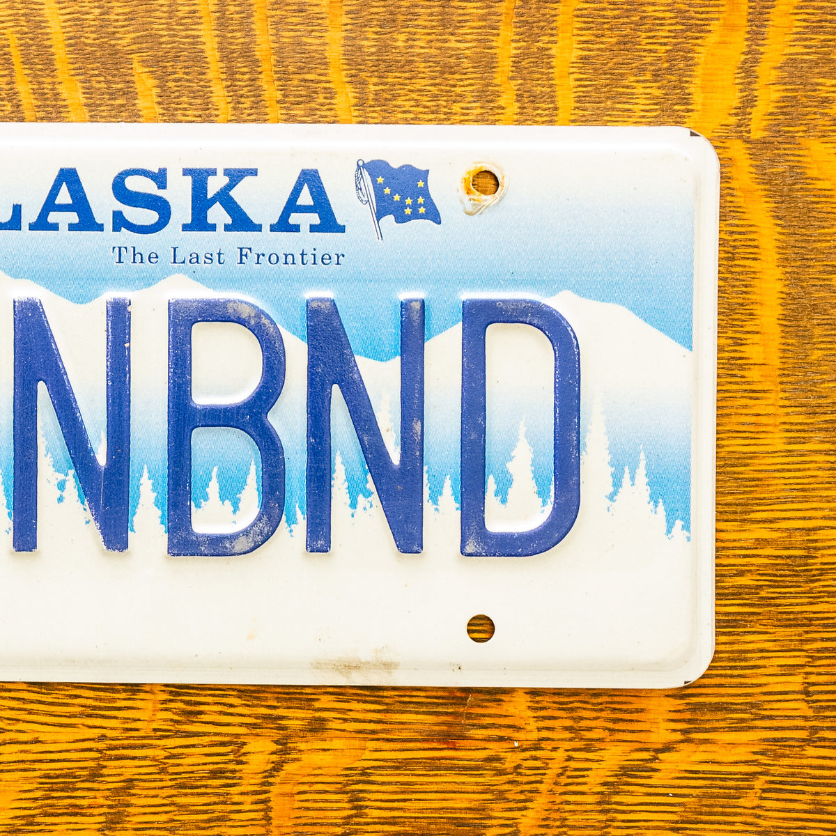 1995 Alaska Vanity License Plate CABIN BOUND Vintage Blue Wall Decor ...