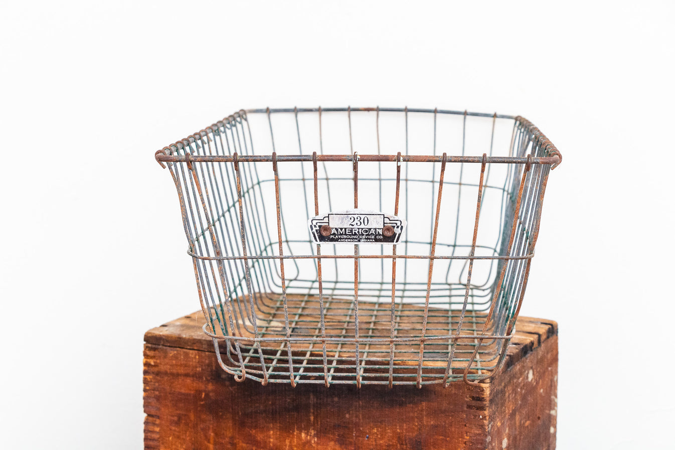Wire Gym Locker Basket Vintage Display Storage out of Anderson Indiana ...