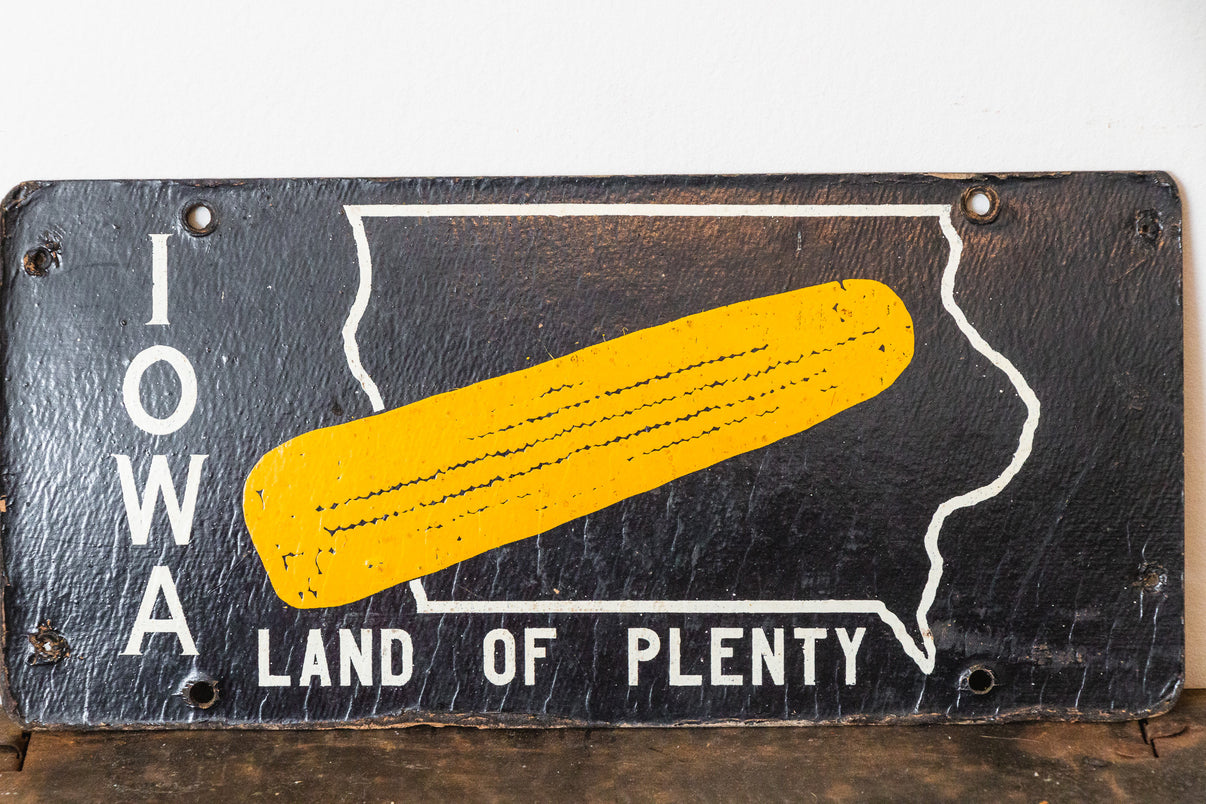 Iowa Corn License Plate Vintage Fiberboard IA Booster Plate – Eagle's ...