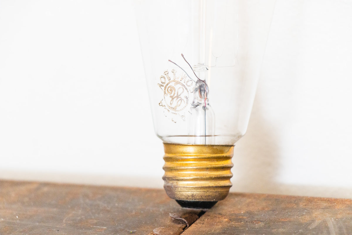 Working GE Mazda Edison Bulbs Vintage Tipped Balloon Lightbulbs Lamp L ...