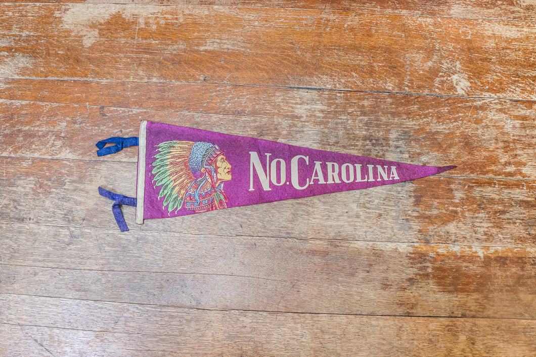 North Carolina State Felt Pennant Vintage Purple Travel Wall Decor ...
