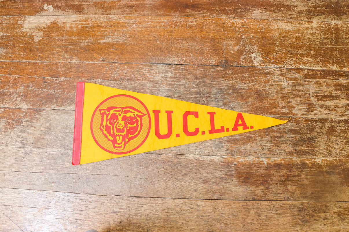UCLA Felt Pennant Vintage Large Gold College Grad Decor – Eagle's Eye Finds