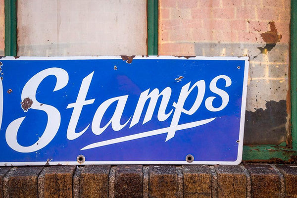 Premium No Stamps Porcelain Sign Vintage Double Sided Blue Wall Decor ...
