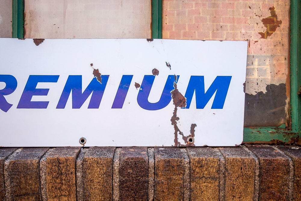 Premium No Stamps Porcelain Sign Vintage Double Sided Blue Wall Decor ...