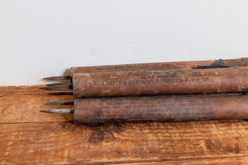 Lakeside Safety Fusee Red Flares Vintage Set of 6 Railroad Flares ...