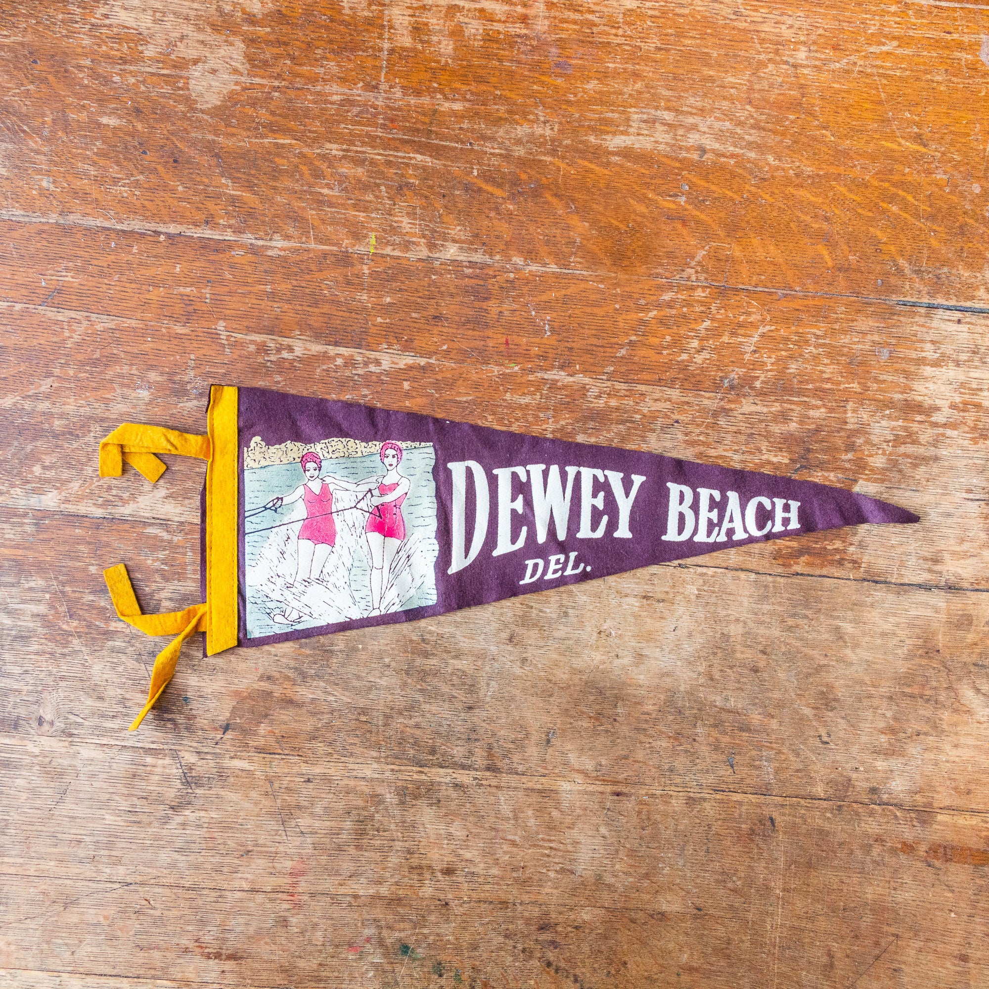 Dewey Beach Delaware Felt Pennant Vintage Maroon Wall Decor – Eagle's ...